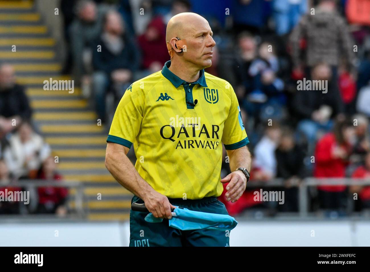 Swansea, Wales. 30 March 2024. Assistant Referee and Touch Judge Gwyn ...