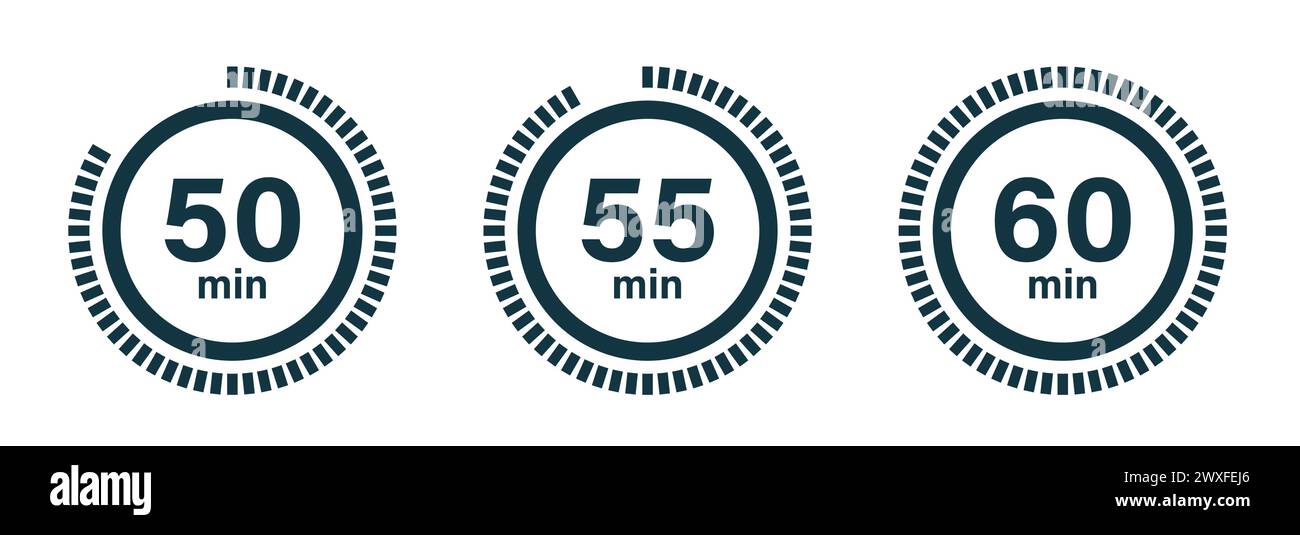 Clock symbols, stopwatch signs, Timer icons Stock Vector Image & Art ...