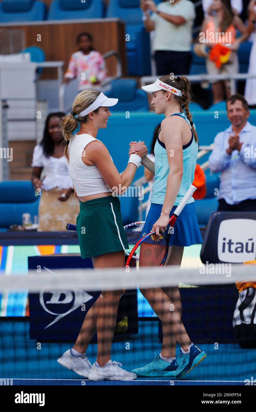 Miami, Florida, USA. 30th Mar, 2024. Danielle Collins (USA) is ...