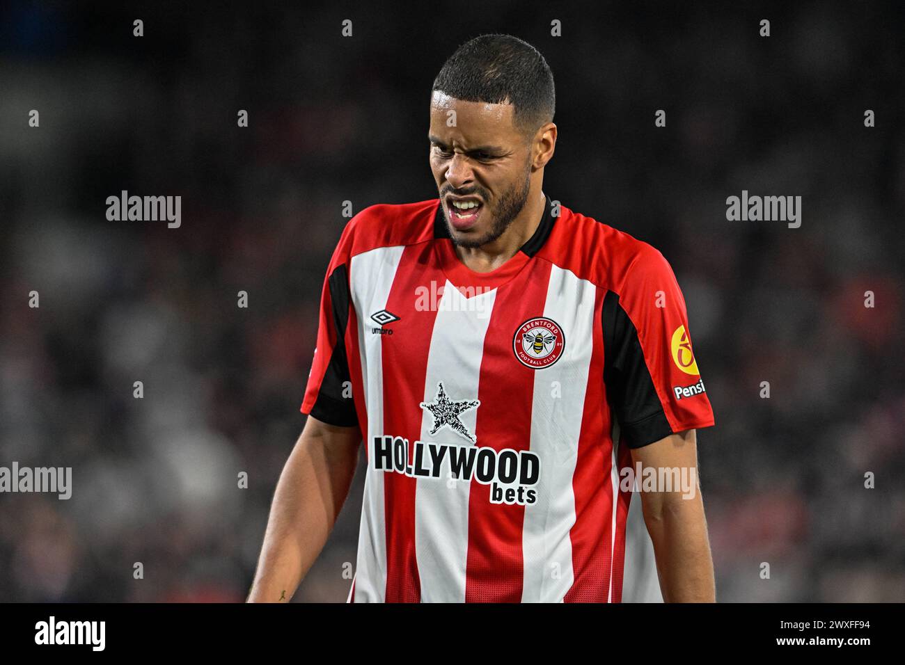 Mathias Zanka Jørgensen of Brentford during the Premier League match ...