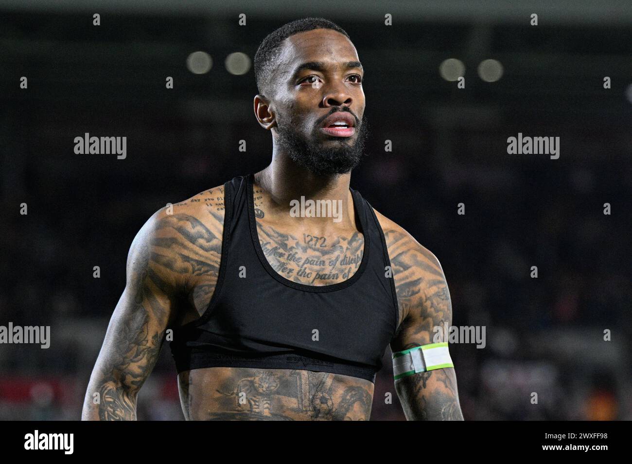Ivan Toney of Brentford gives away his shirt at full time during the ...