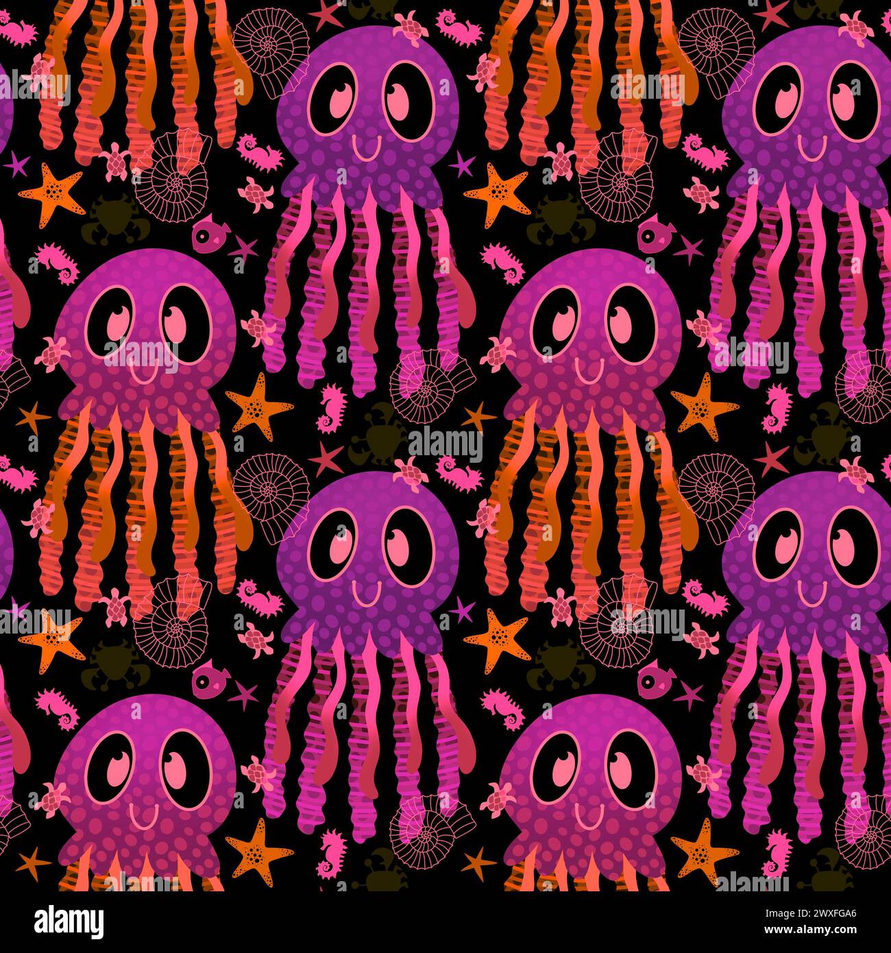 Octopus seamless texture hi-res stock photography and images - Alamy