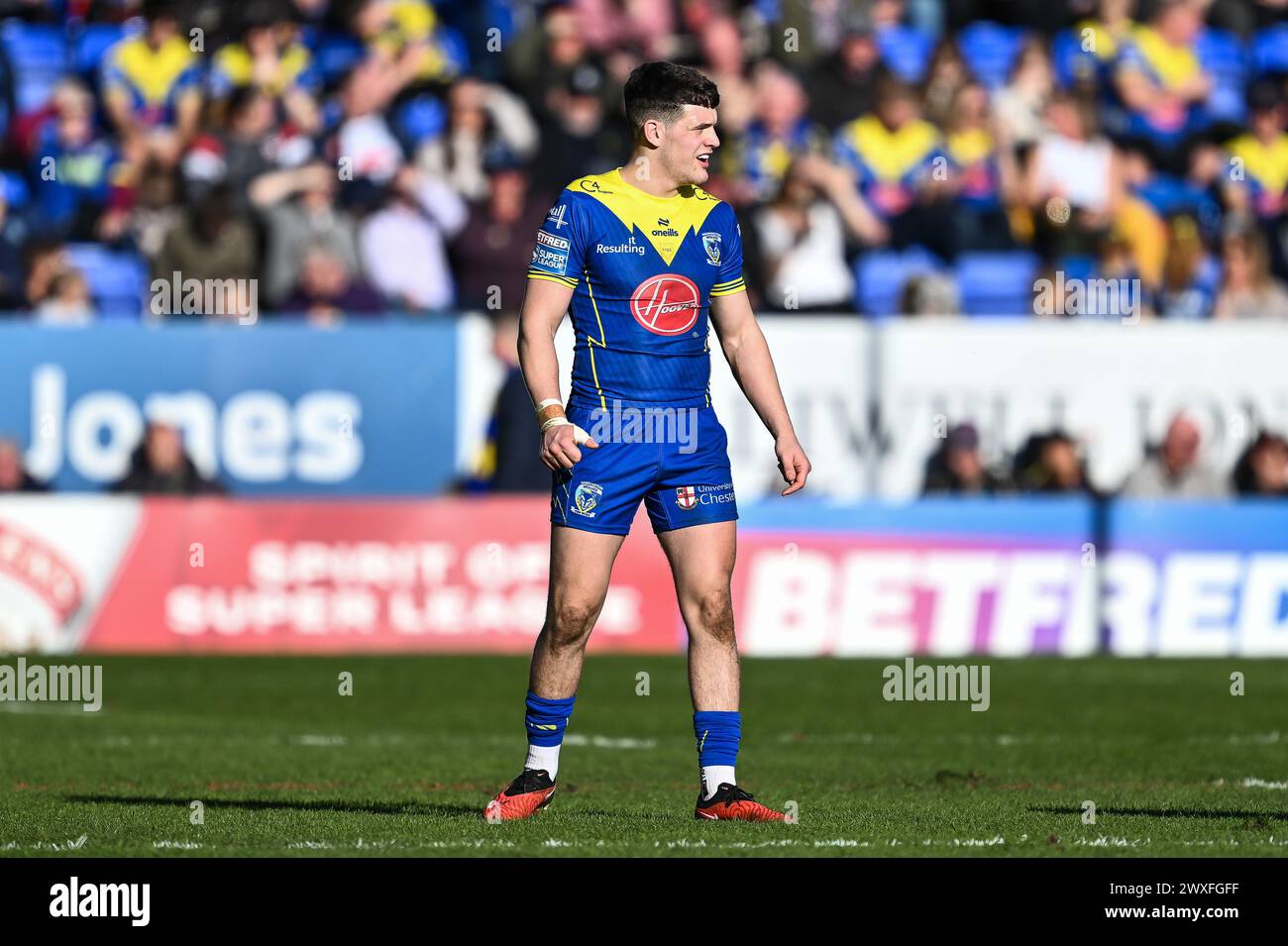 Josh Thewlis of Warrington Wolves during the Betfred Super League match ...