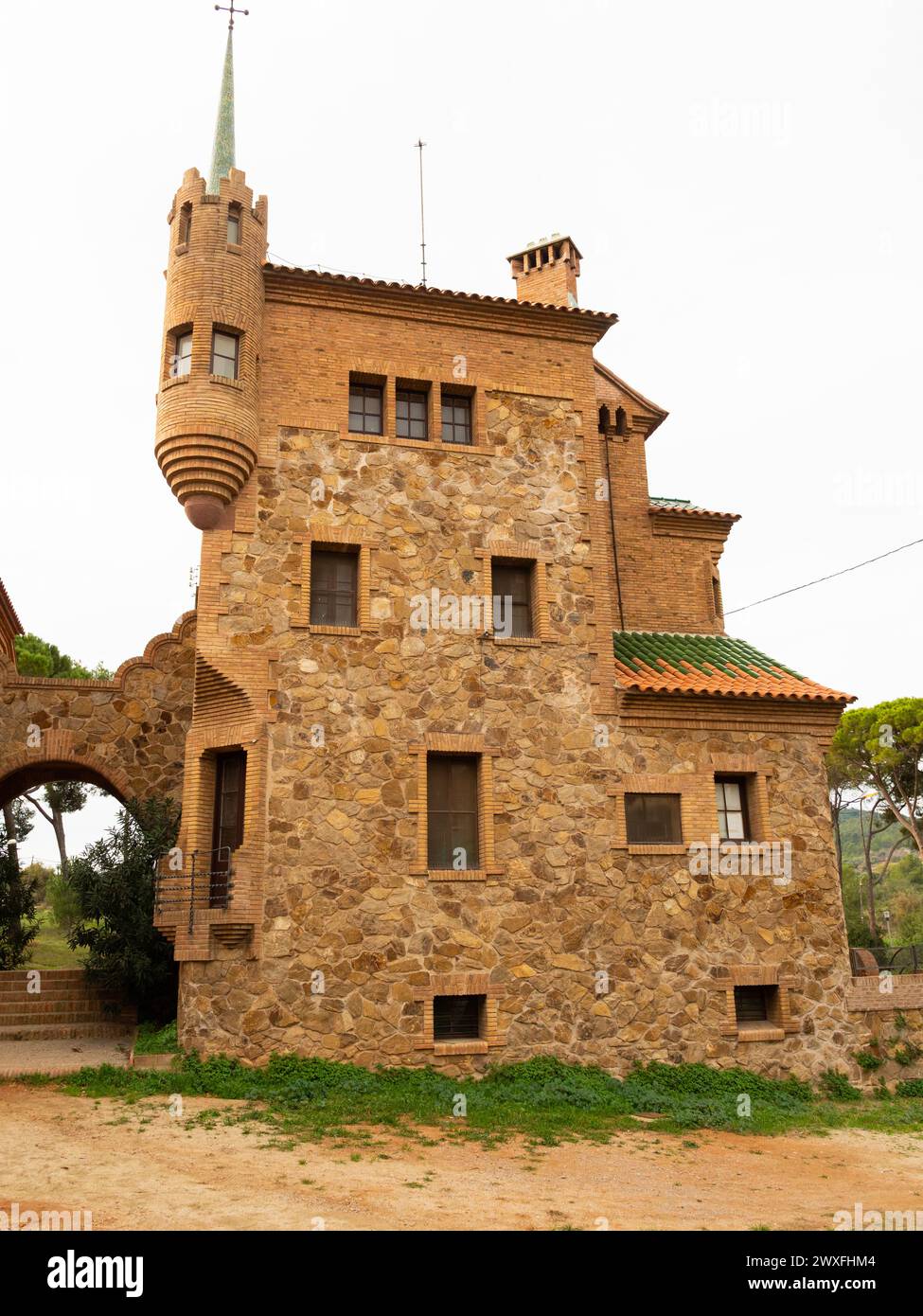 Buildings of Casa del Mestre de la Colonia Guell and Escola de la ...