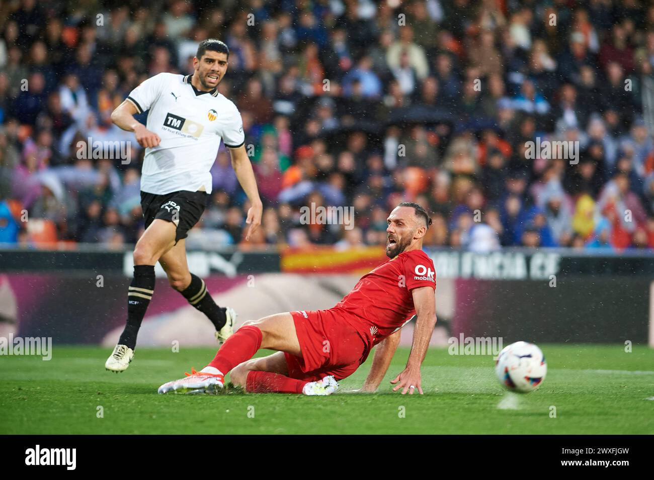 Vedat Muriqi of RCD Mallorca in action during the La Liga EA Sport ...