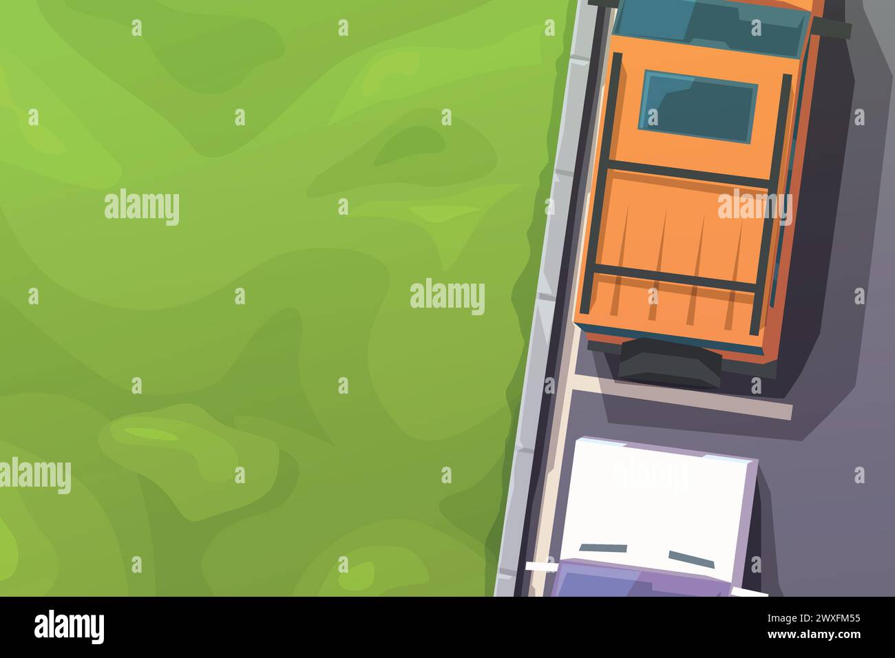 Top view empty orange Stock Vector Images - Alamy