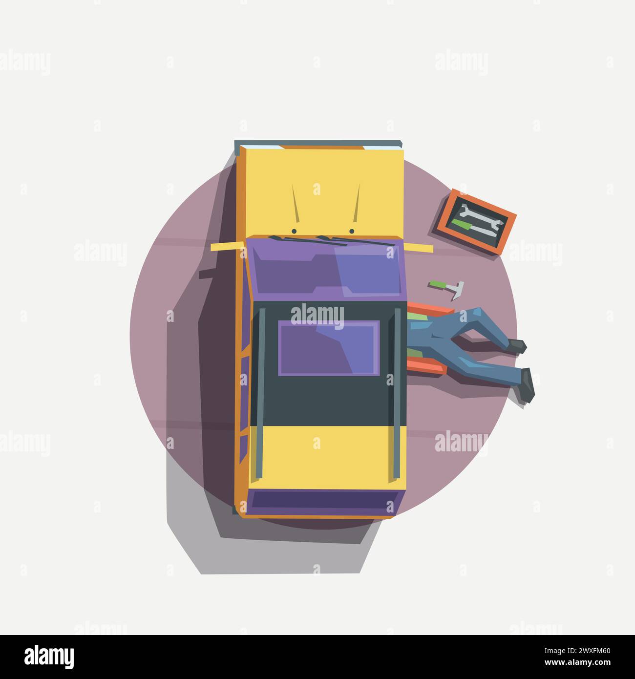 Man worker maintenance station Stock Vector Images - Alamy