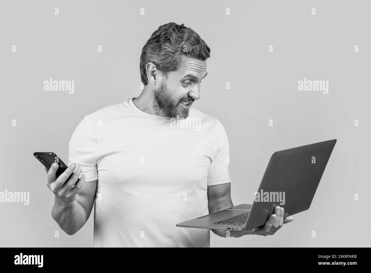 Angry programmer Black and White Stock Photos & Images - Alamy