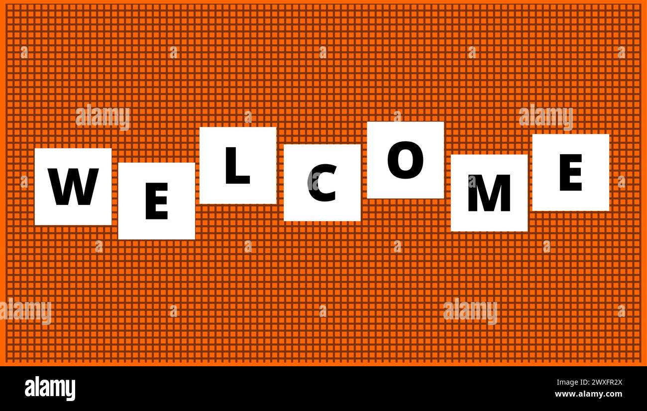 welcome. opening word. greeting banner. book cover. vector design ...