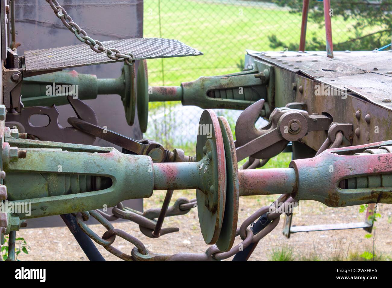 Freight train coupler hi-res stock photography and images - Alamy