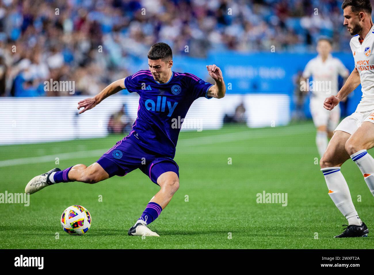 Charlotte, NC, USA. 30th Mar, 2024. Charlotte FC midfielder Nikola ...