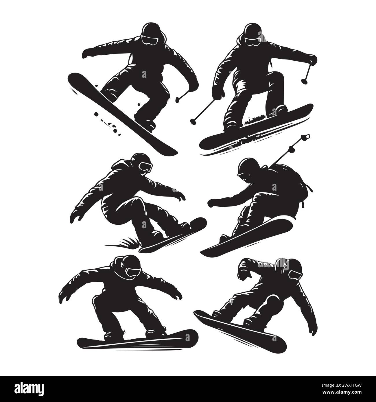 Snowboard holding Stock Vector Images - Alamy