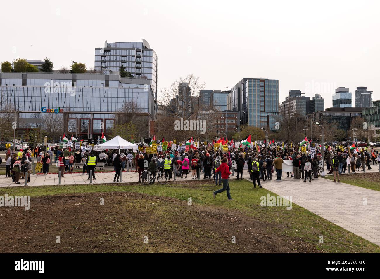 Seattle, USA. 30th Mar 2024. Pro Palestine Protestors gathered in the ...