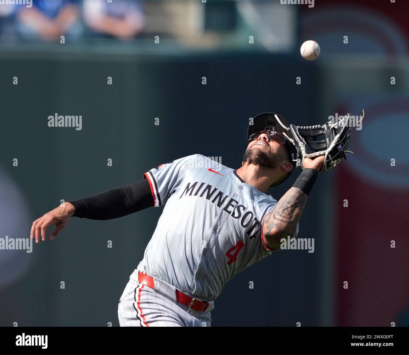 MAR 30, 2024: Minnesota Twins shortstop Carlos Correa (4) brings in an ...