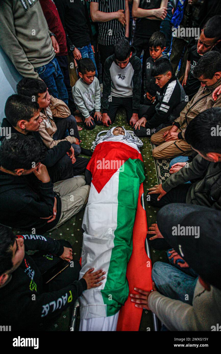 Jenin, Palestine. 30th Mar, 2024. (EDITOR'S NOTE: Image depicts death ...