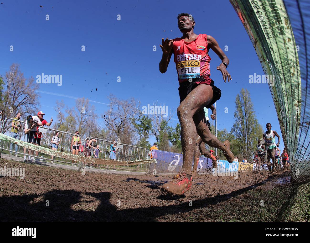 Belgrade, Serbia. 30th Mar, 2024. Participants run during the men's ...