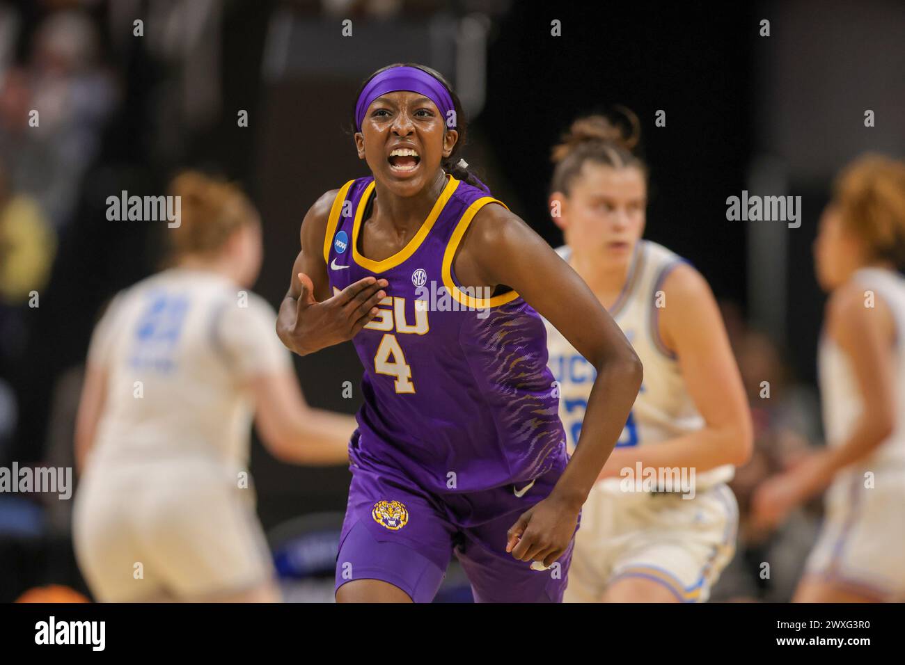 Albany, New York, USA. 30th Mar, 2024. LSU guard FLAU'JAE JOPHNSON (4 ...