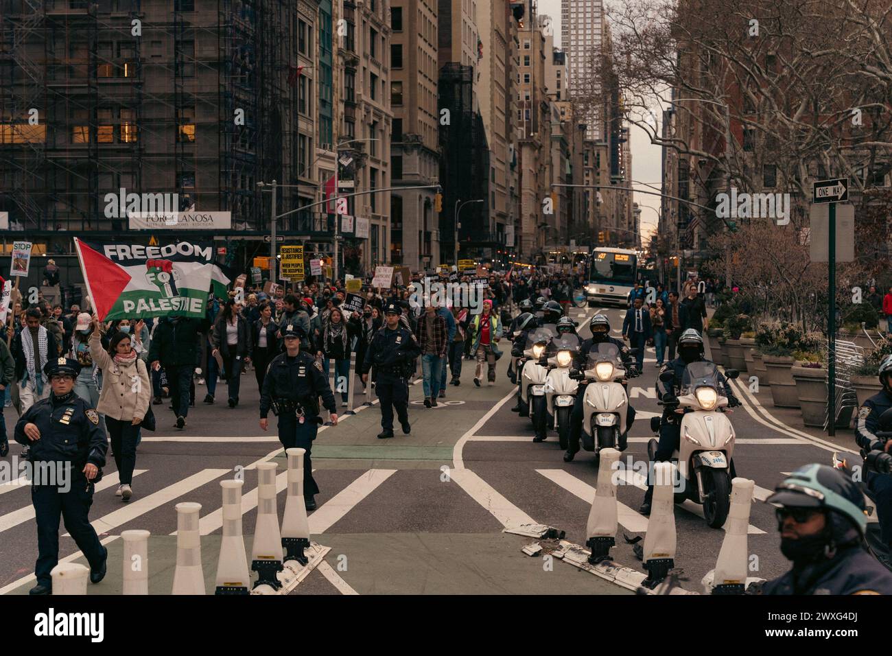 Manhattan, USA. 30th Mar, 2024. Thousands of demonstrators march to ...