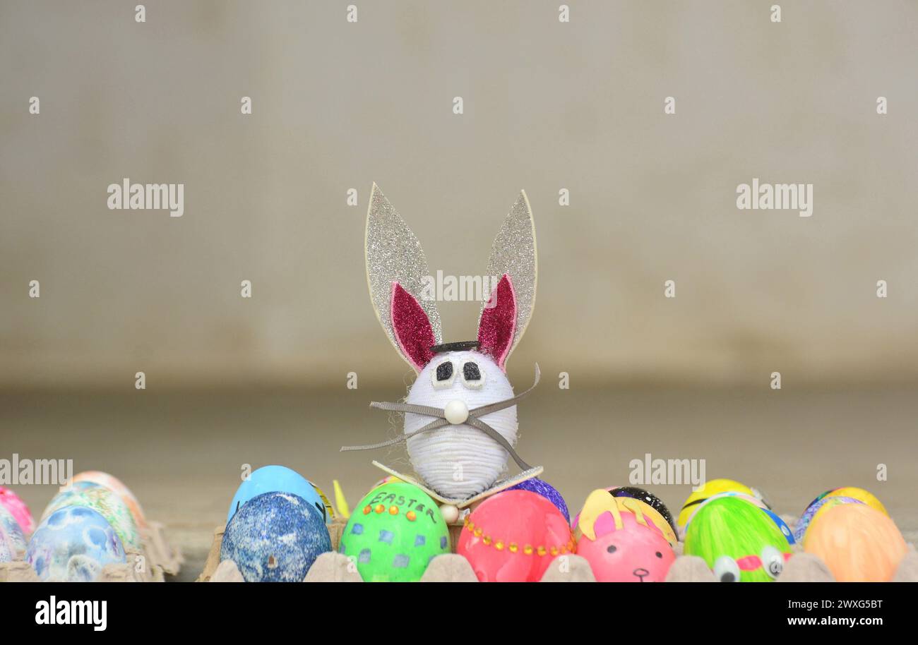 Dimapur, India. 31st Mar, 2024. Decorative Easter Egg are display at Ao ...