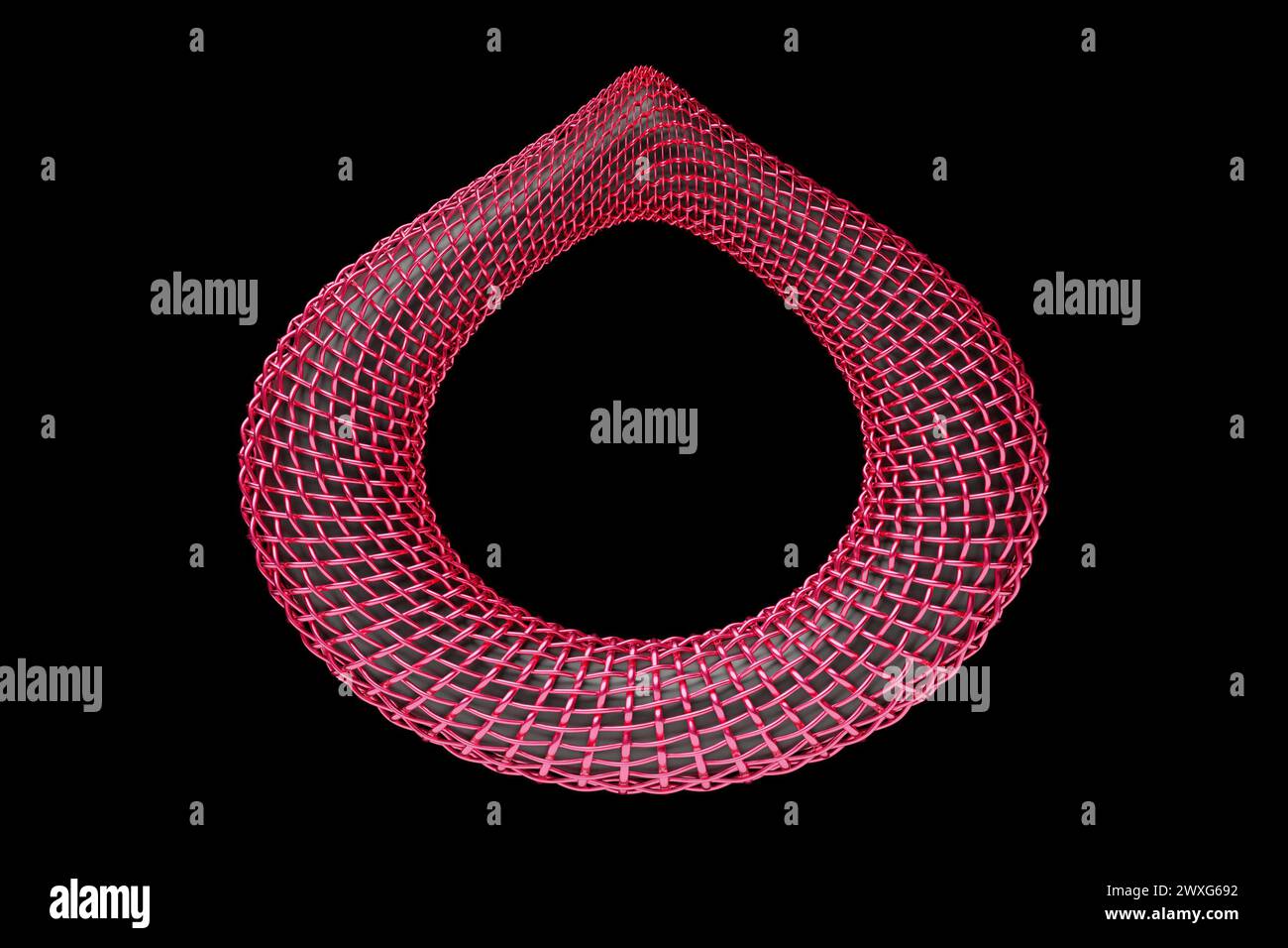 3D rendering, red geometry shape on black background Stock Photo - Alamy