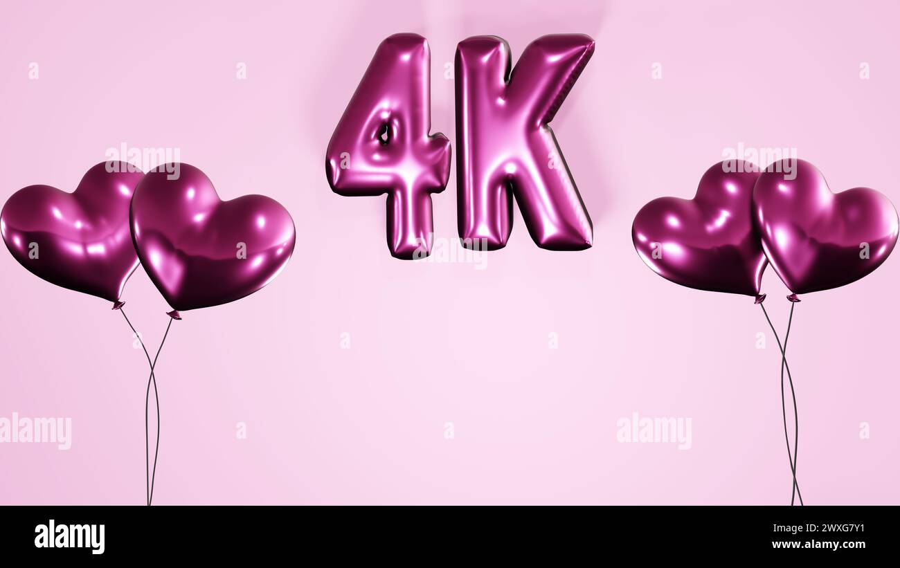 4k , 4000 followers, subscribers, likes celebration background with ...