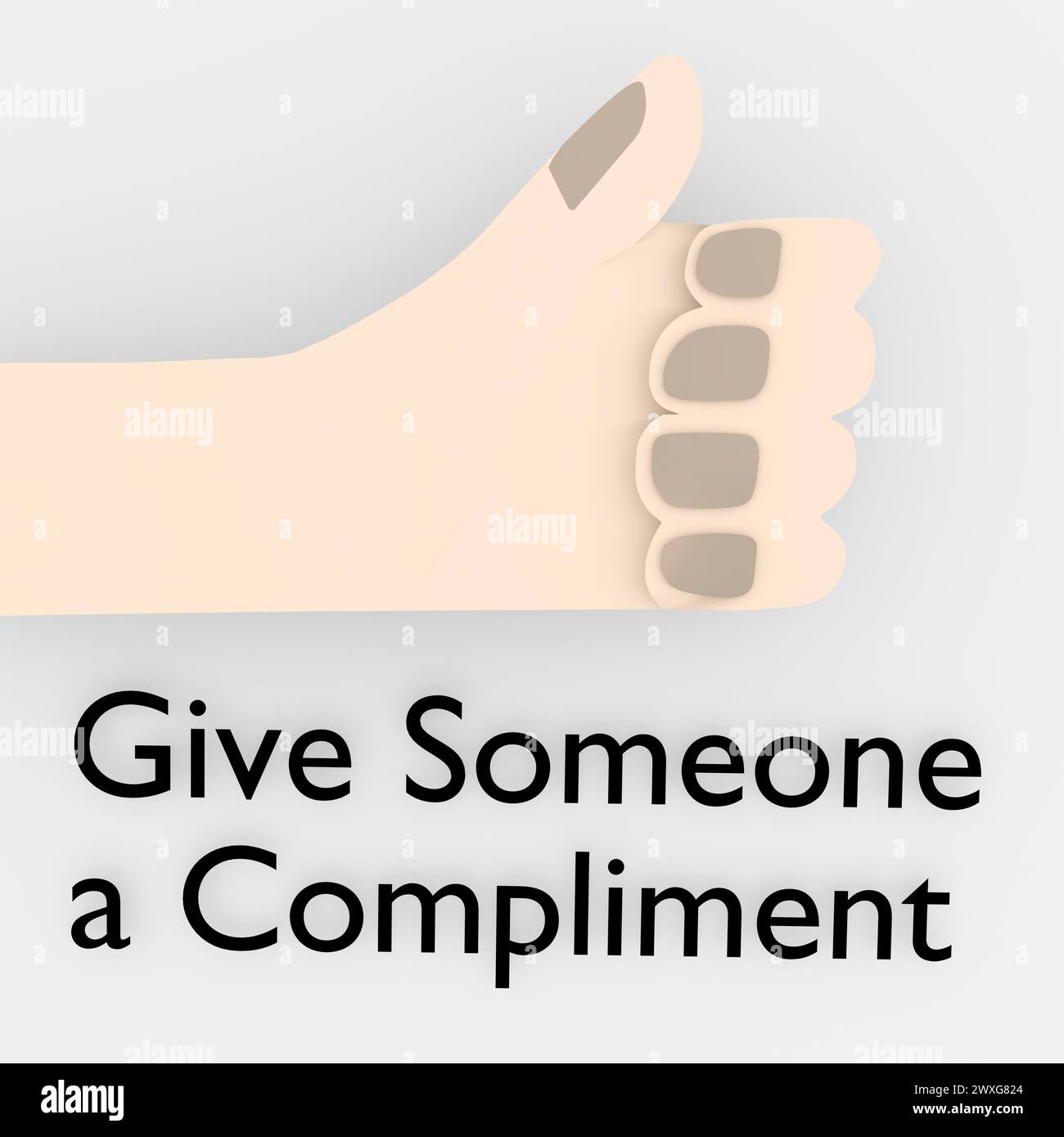 Illustration of a hand in an encouraging gesture, titled as Give ...