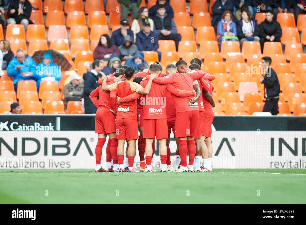 Valencia, Spain. 30th Mar, 2024. RCD Mallorca Team seen during the La ...