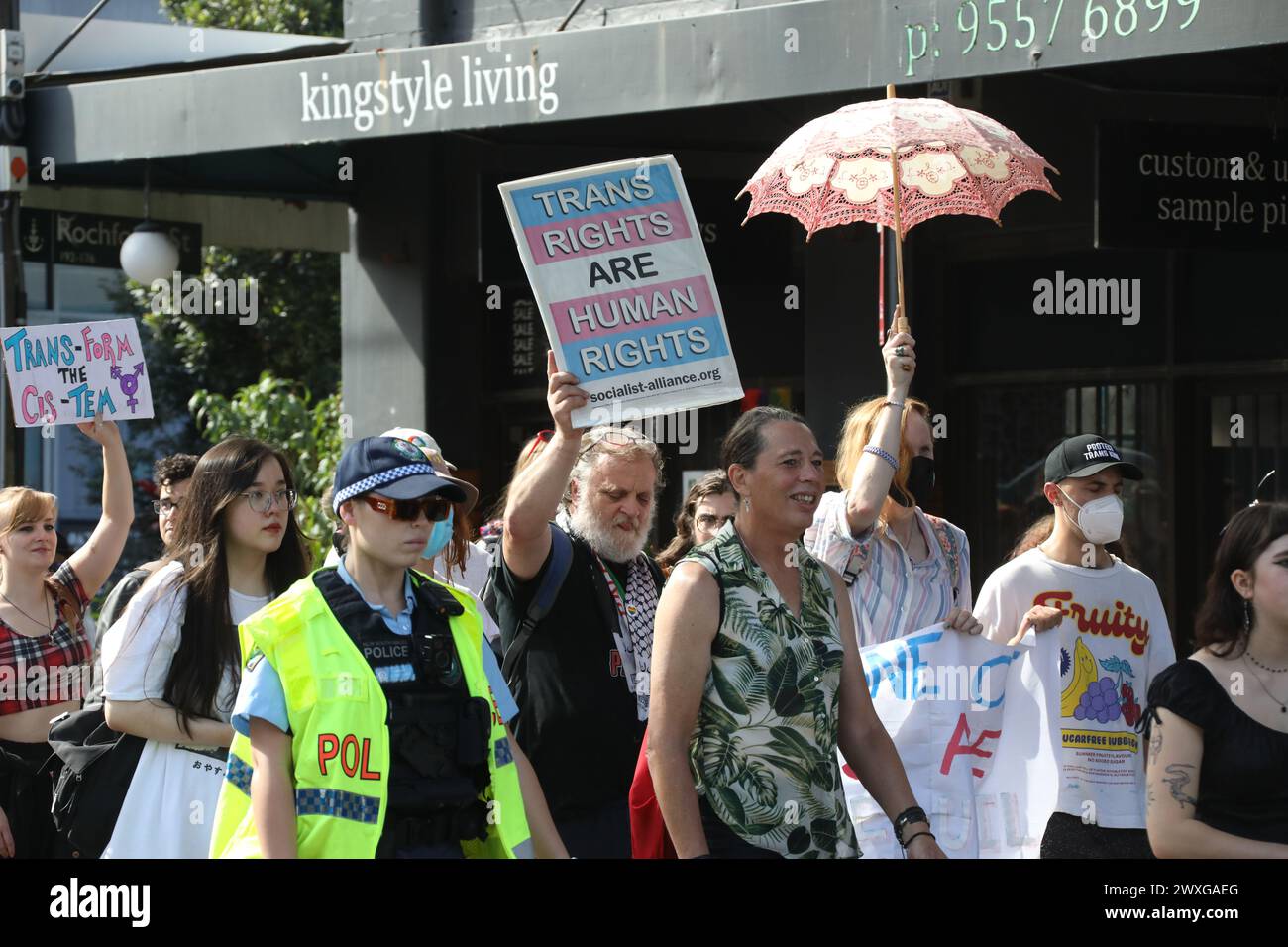 Sydney, Australia. 31st March 2024. Trans Day of Visibility Rally 2024 ...