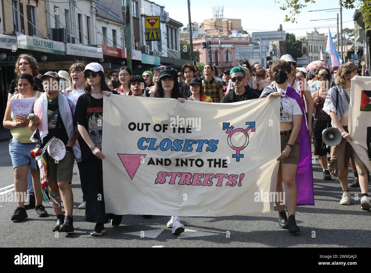 Sydney, Australia. 31st March 2024. Trans Day of Visibility Rally 2024 ...