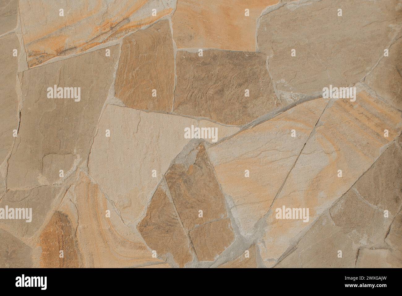 Light solid stone tile floor texture top view mosaic rough background ...