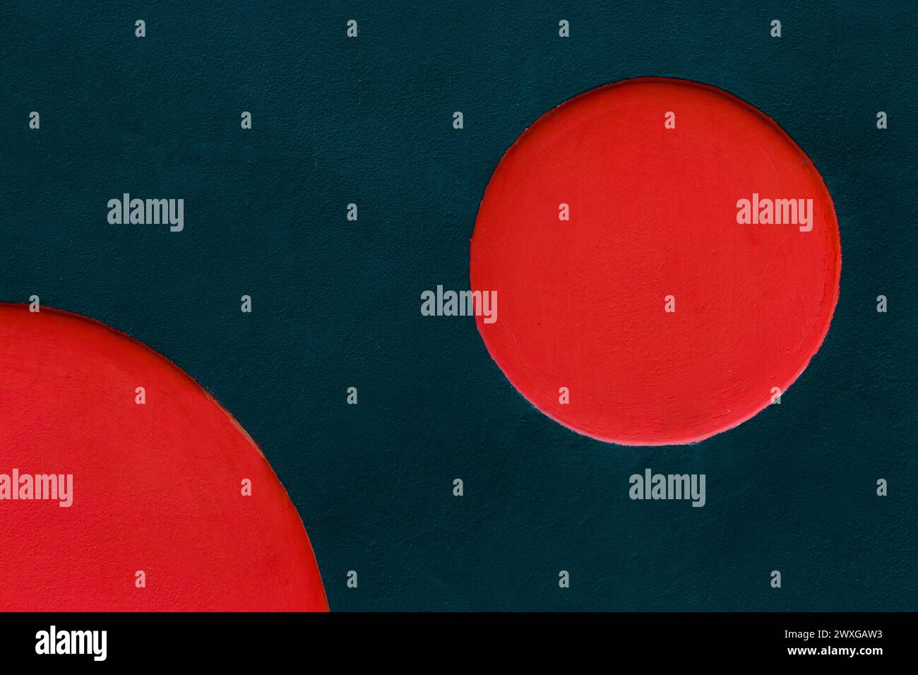 Round abstract red design oval moon dark wall interior pattern ...