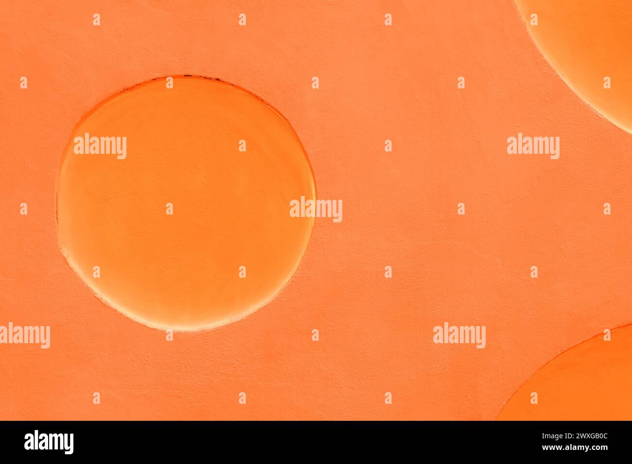 Orange Round Objects Design Detail Interior Decoration Wall Paint Moon ...