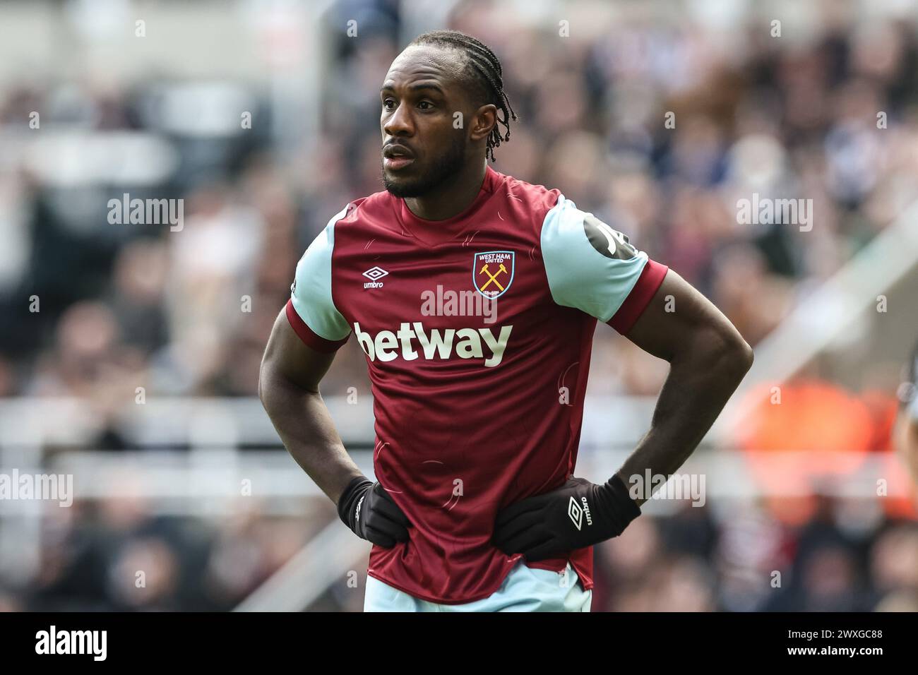 Michail Antonio of West Ham United during the Premier League match ...