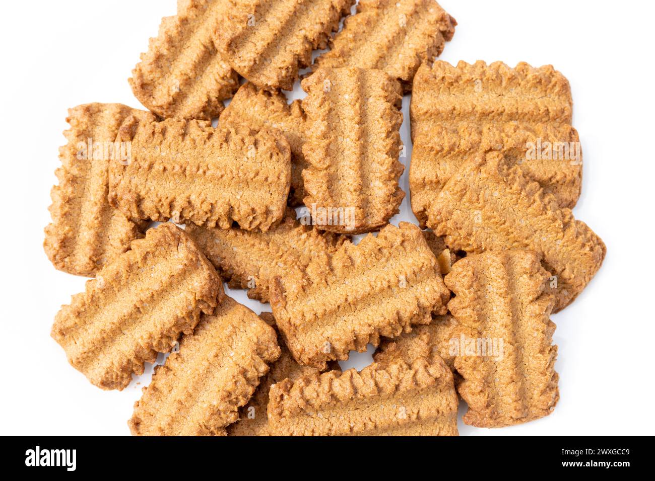 Crunchy sugar sweet biscuits closeup Stock Photo - Alamy