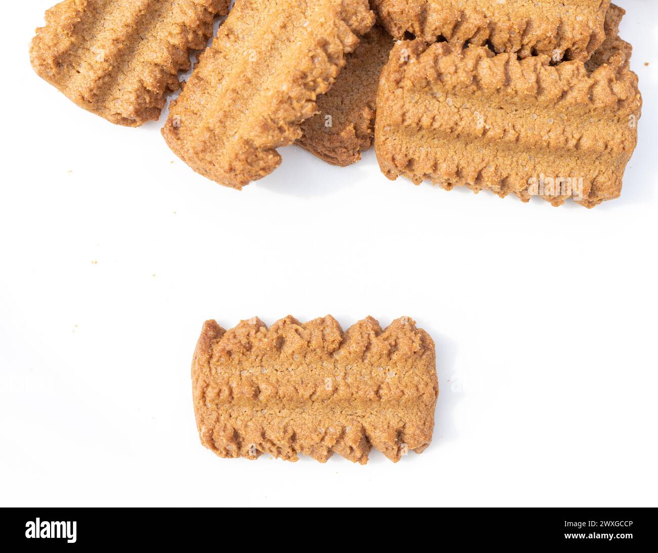 Crunchy sweet biscuit bars with blank space for text Stock Photo - Alamy