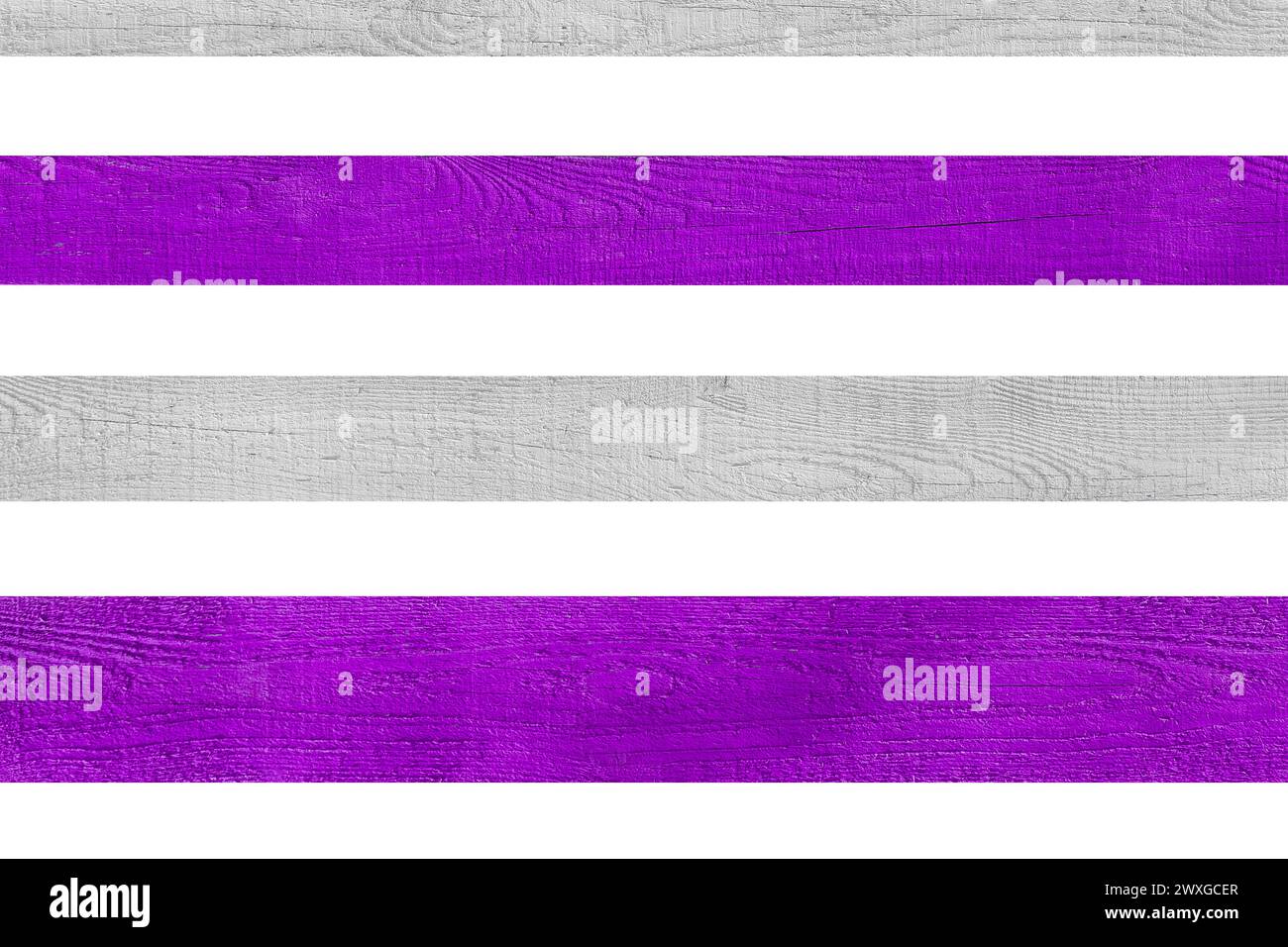 Grey purple violet color wooden fence boards stripe horizontal lines ...