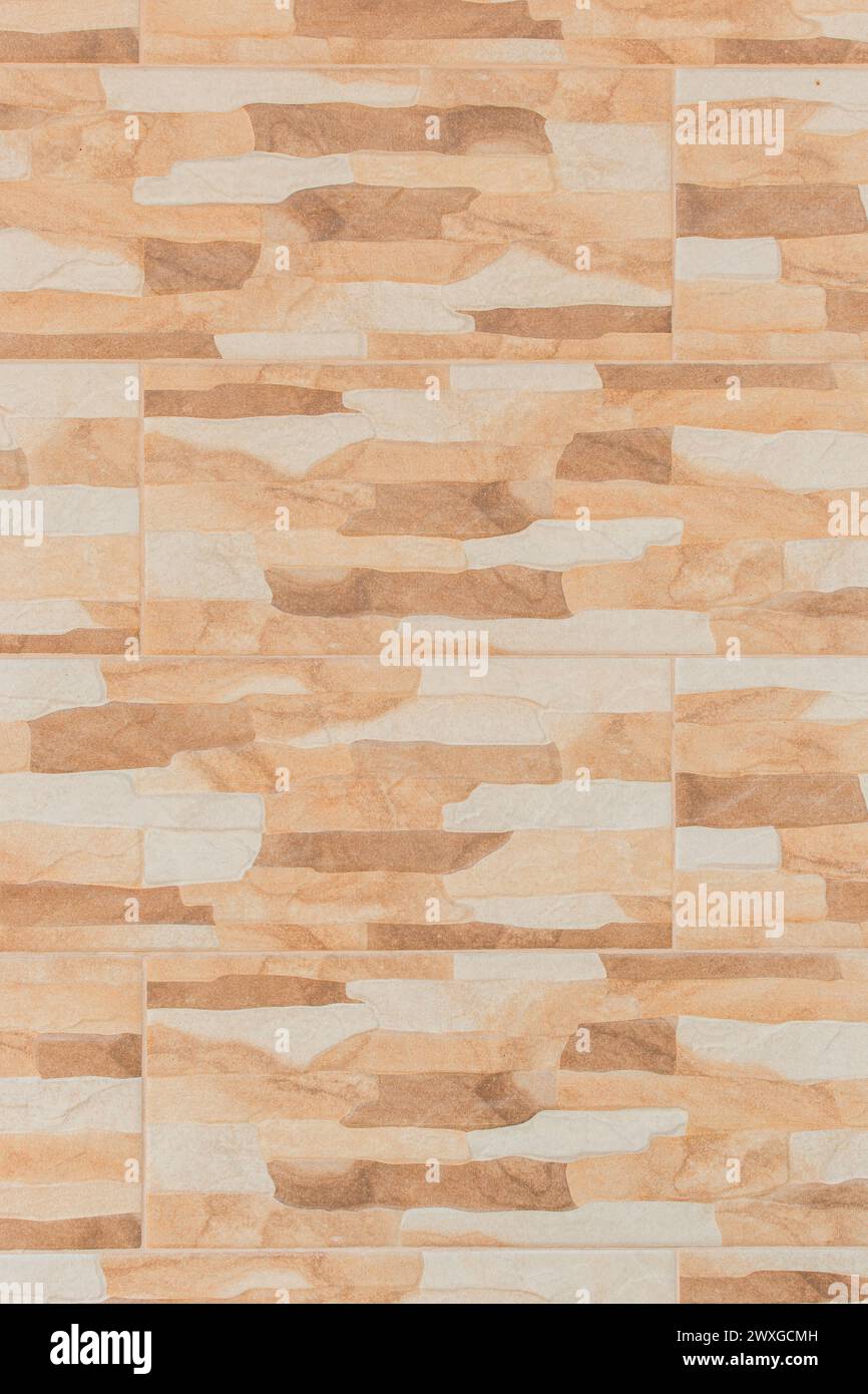 Vertical Wall Texture Stone Brown Tile Abstract Pattern Background ...