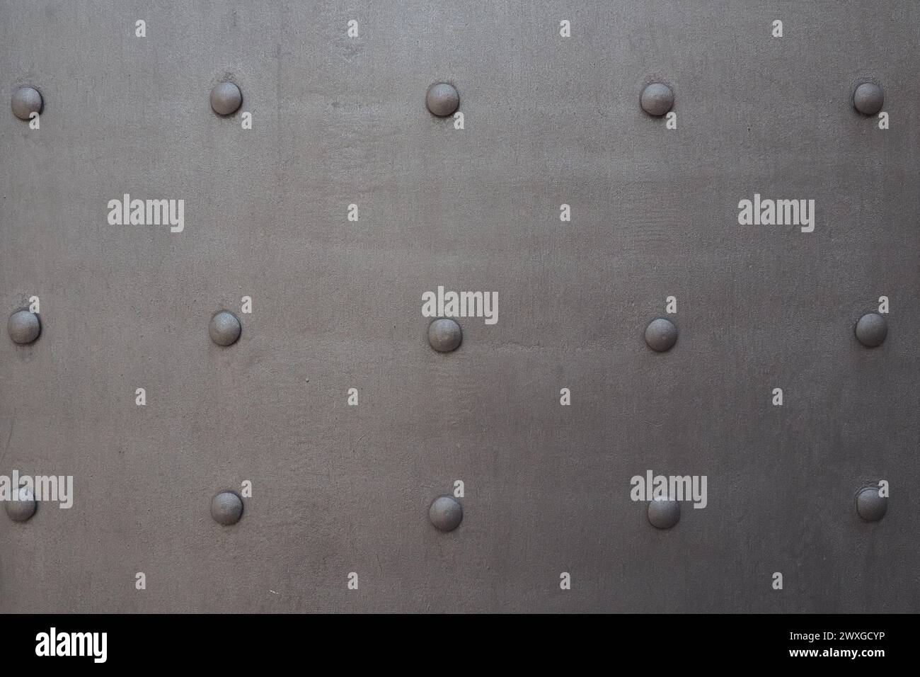 Fortress metal door with rivets. Old medieval castle in Kotor ...