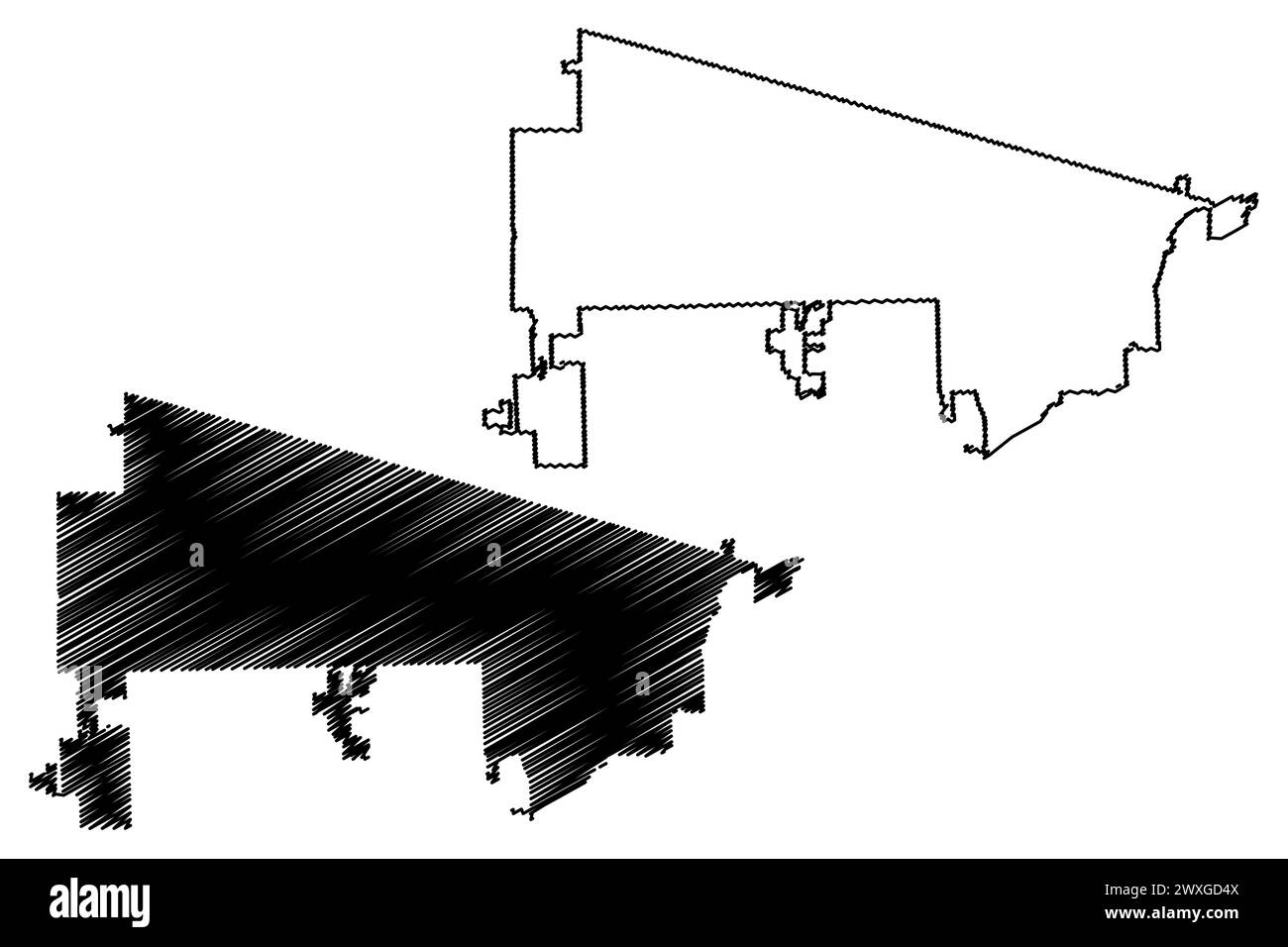 Davie outline map hi-res stock photography and images - Alamy