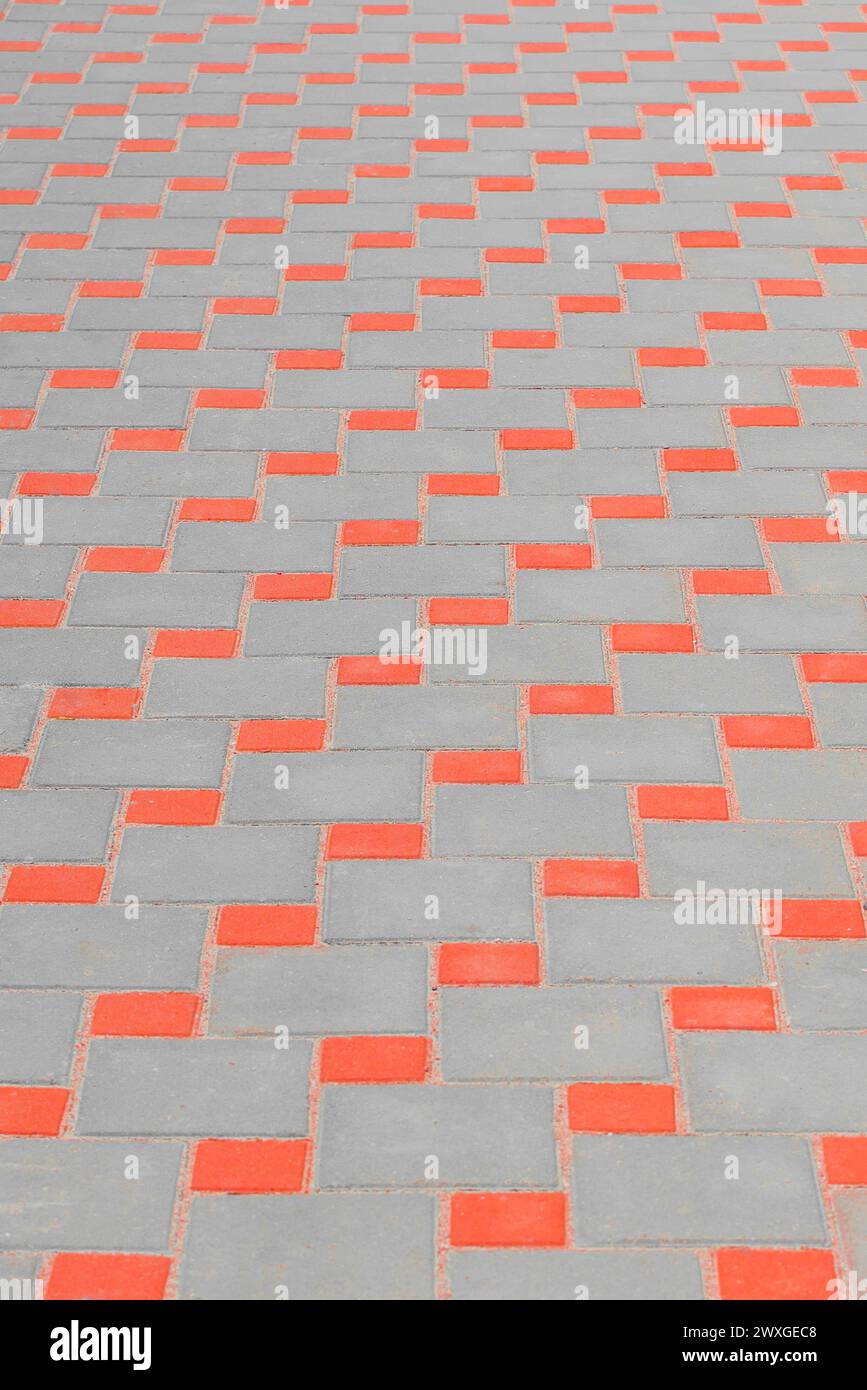 Red and Grey Paving Slabs Stone Floor Knots City Surface Mosaic Texture ...
