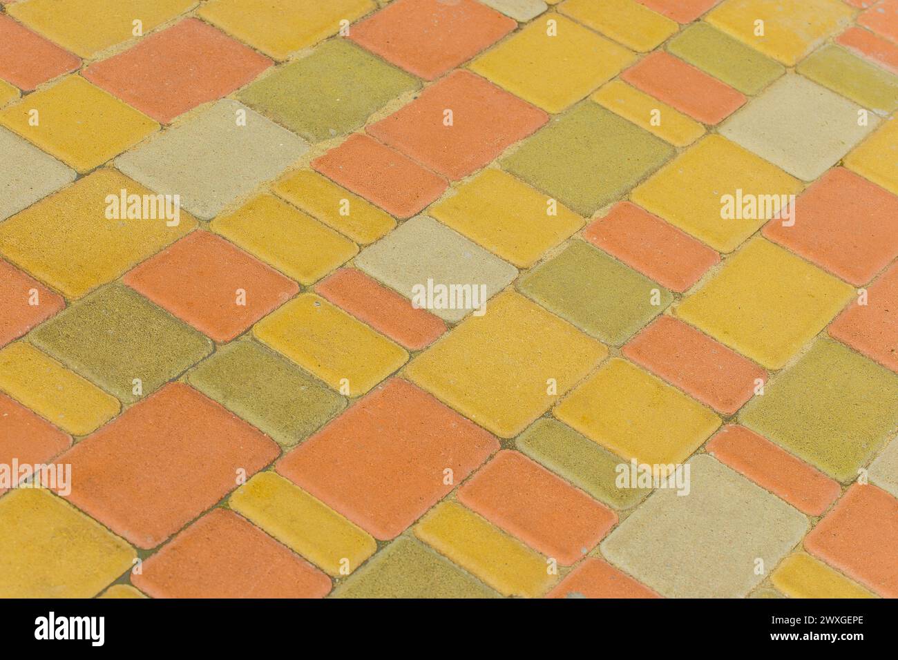 Color Paving Stone Floor Tile Street Pattern Texture Colored Background ...