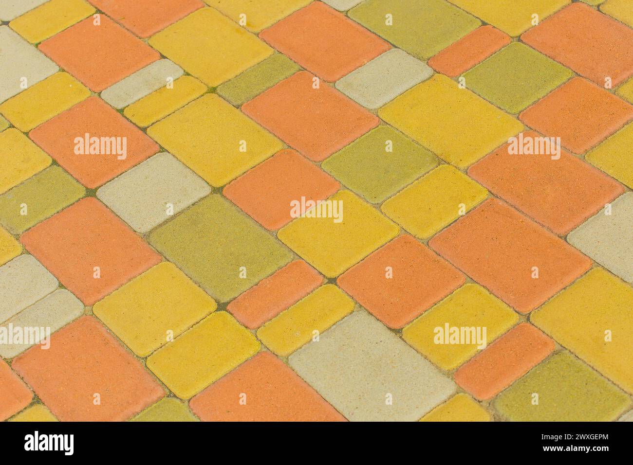 Paving Stone Floor Tile Street Pattern Urban Texture Colored Background ...
