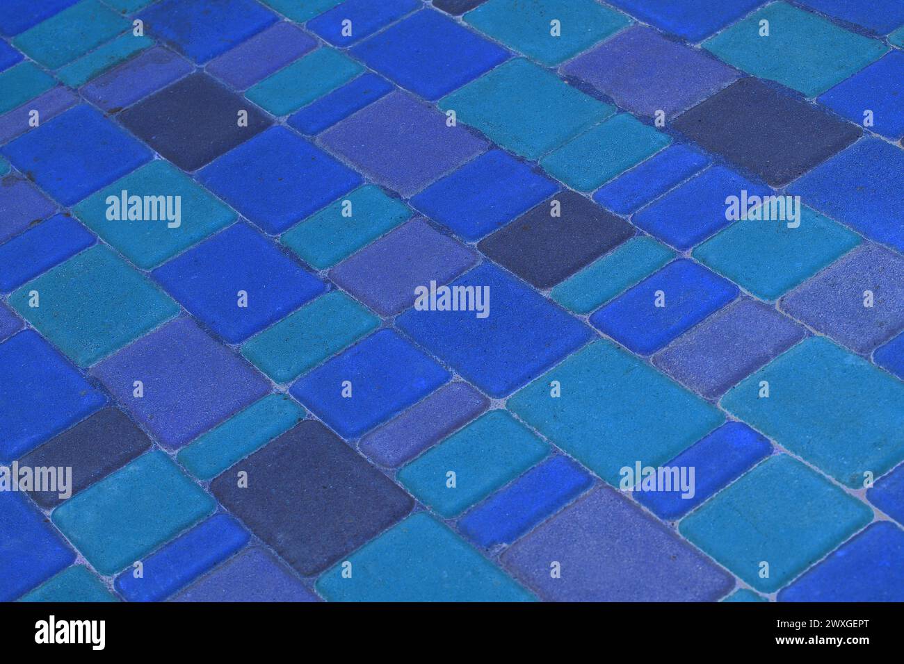 Paving Stone Floor Tile Street Pattern Urban Texture Blue Background ...