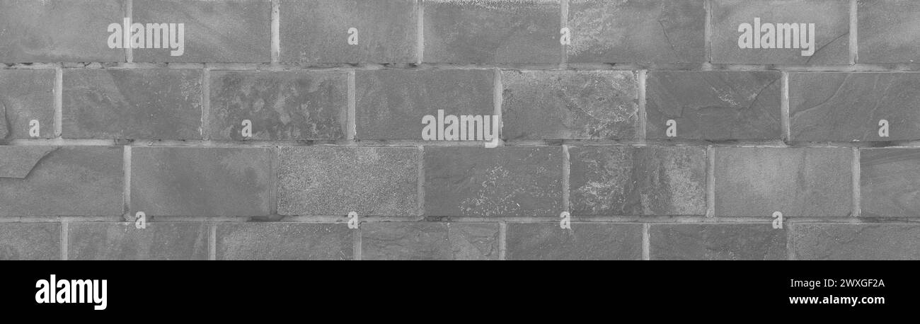 Grey brick blocks brickwork old brick masonry wall texture background ...