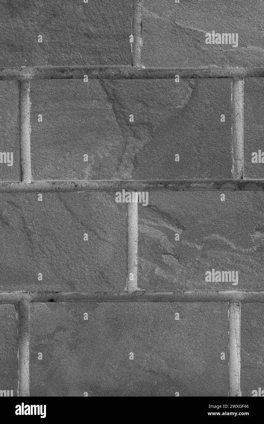 Grey brick blocks brickwork old brick masonry wall texture background ...