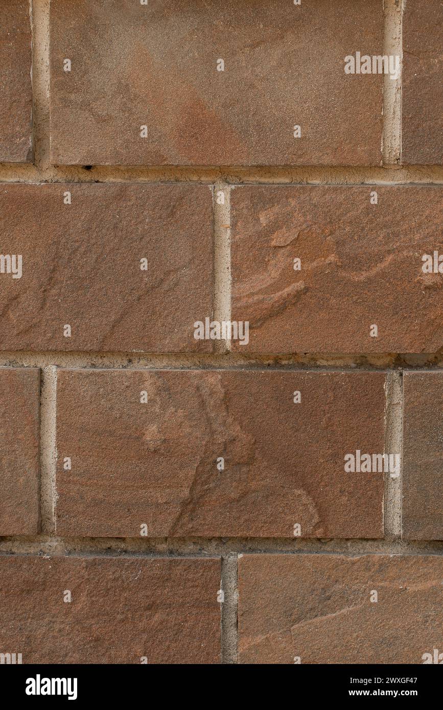 Brown brick blocks brickwork old brick masonry wall texture background ...