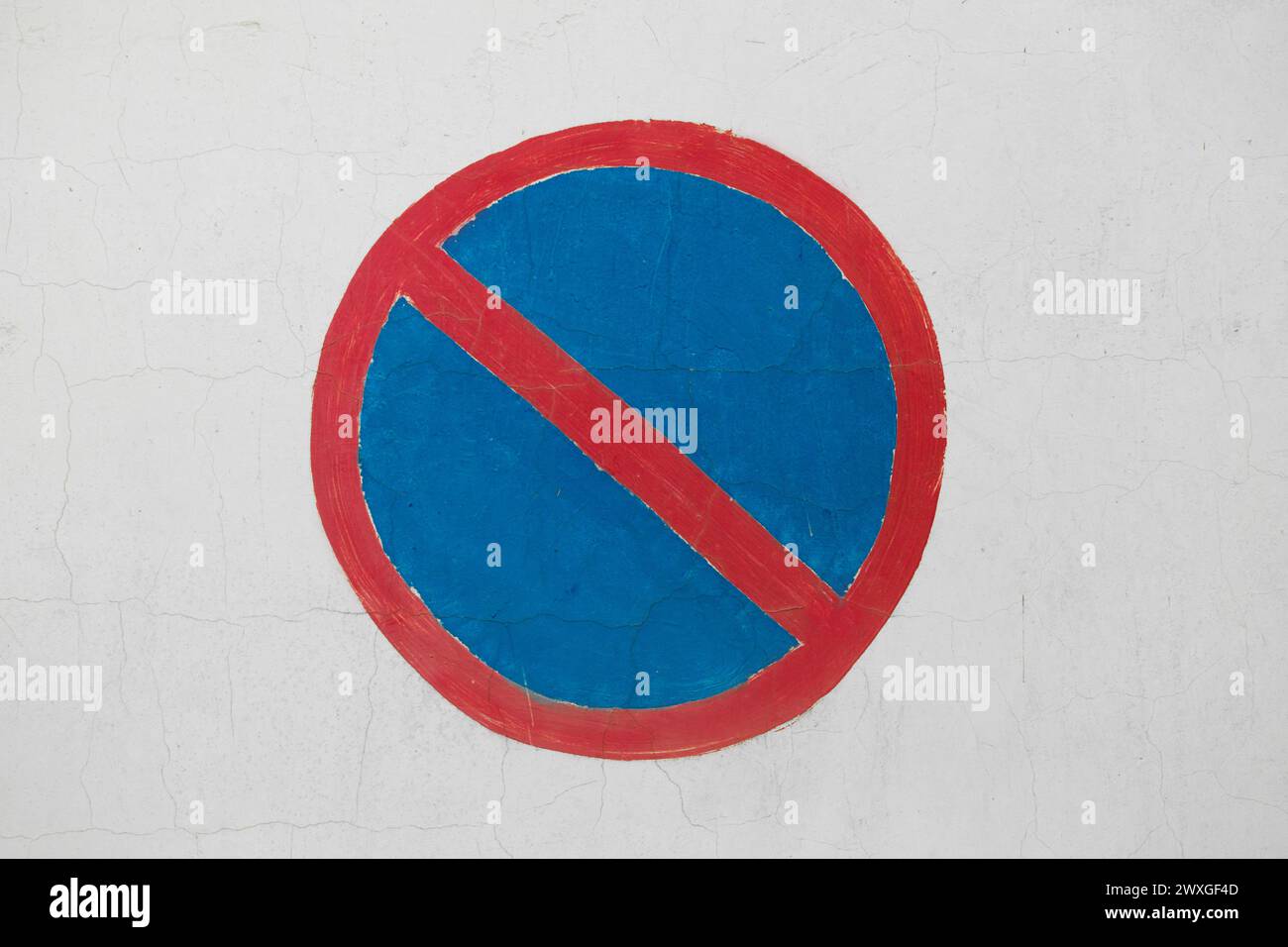 Blue And Red Object Prohibiting Car Sign Traffic Symbol Stopping ...