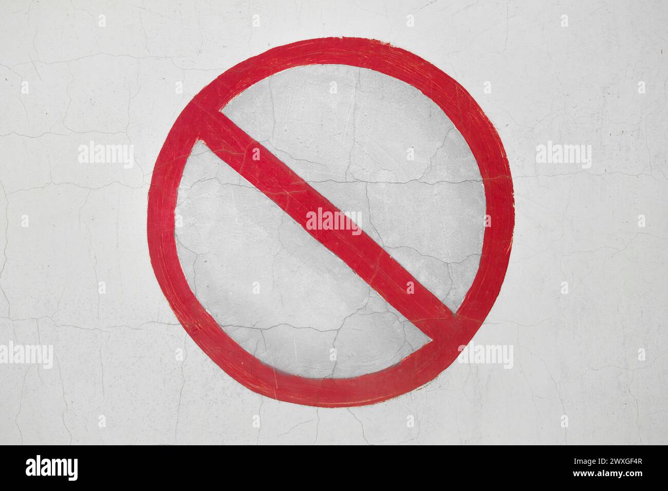 Object Prohibiting Car Sign Traffic Symbol Stopping Prohibited On Wall ...