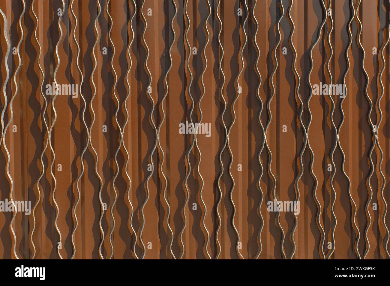 Metal wavy abstract fence surface patterns steel brown texture iron ...