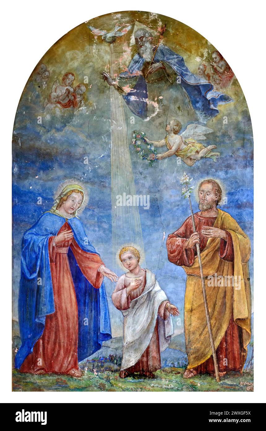 Sacra Famiglia - affresco - Rocco Pitacco - 1891 - Thiene (Vi) chiesa ...